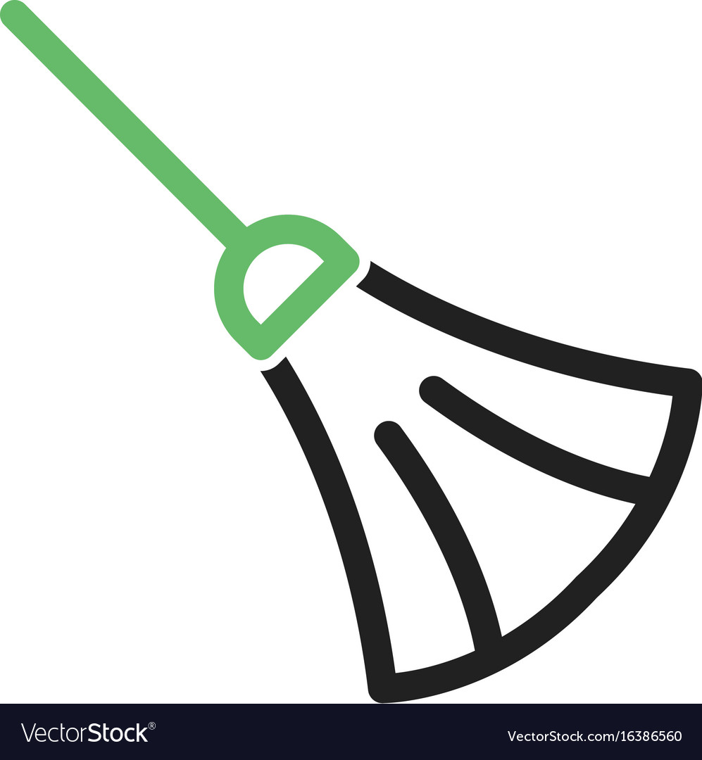Sweeping broom Royalty Free Vector Image - VectorStock