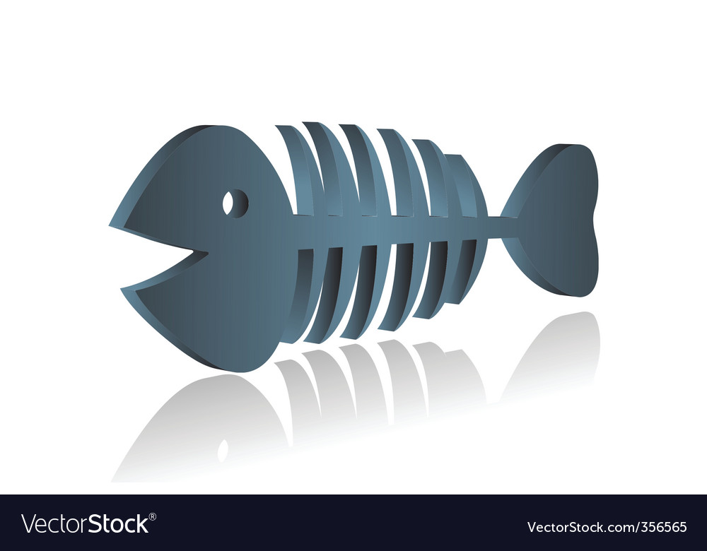 Fish bones Royalty Free Vector Image - VectorStock