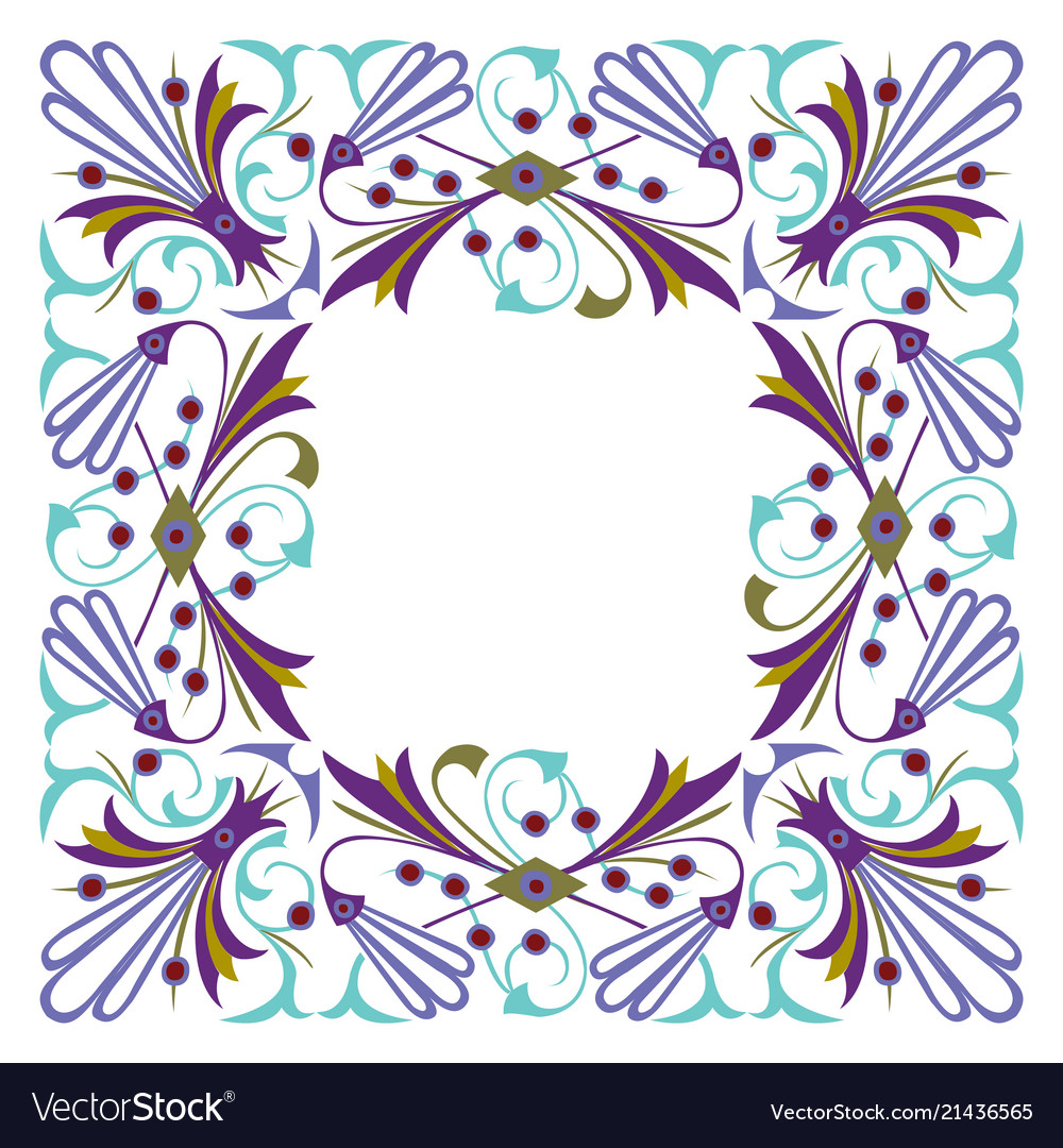 Simple flat design border frame Royalty Free Vector Image