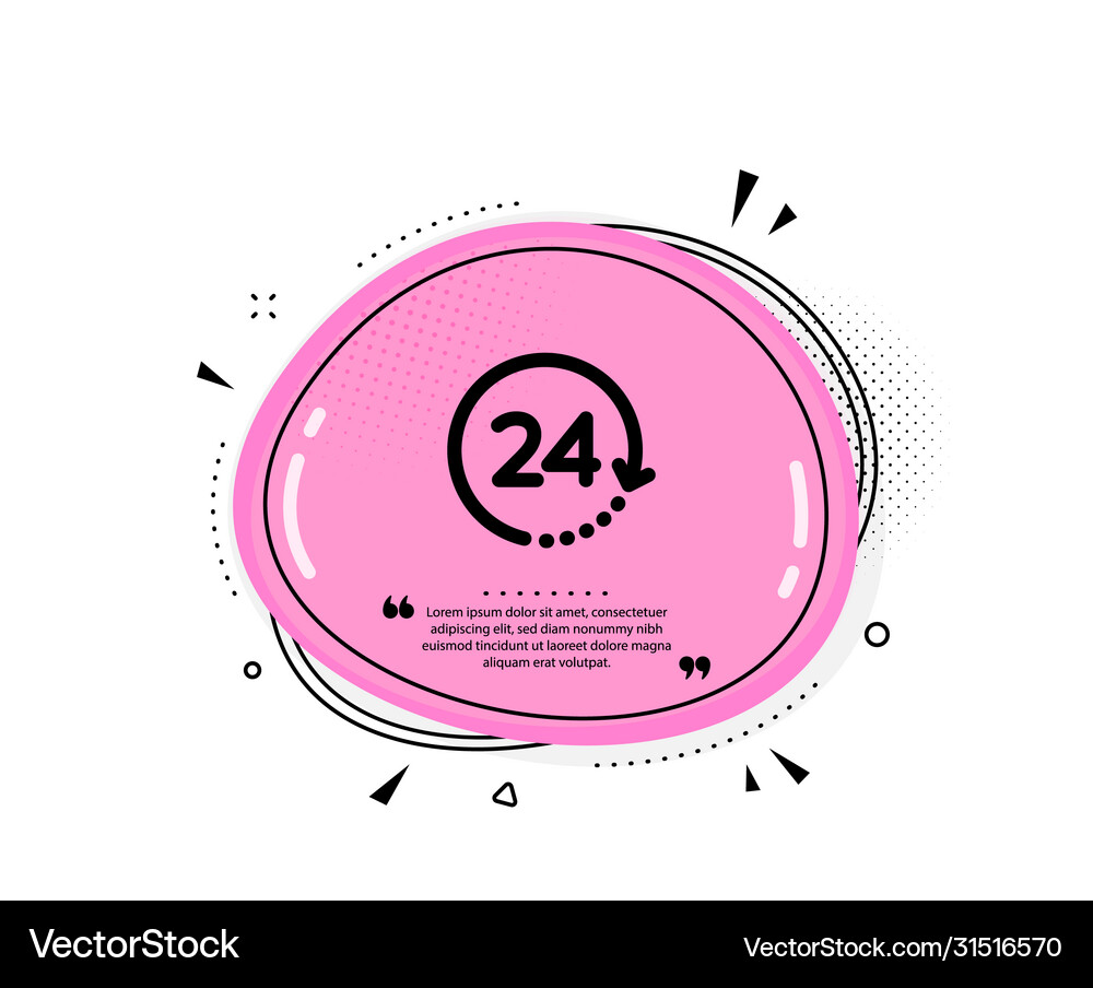 24 hours time icon clock sign watch Royalty Free Vector