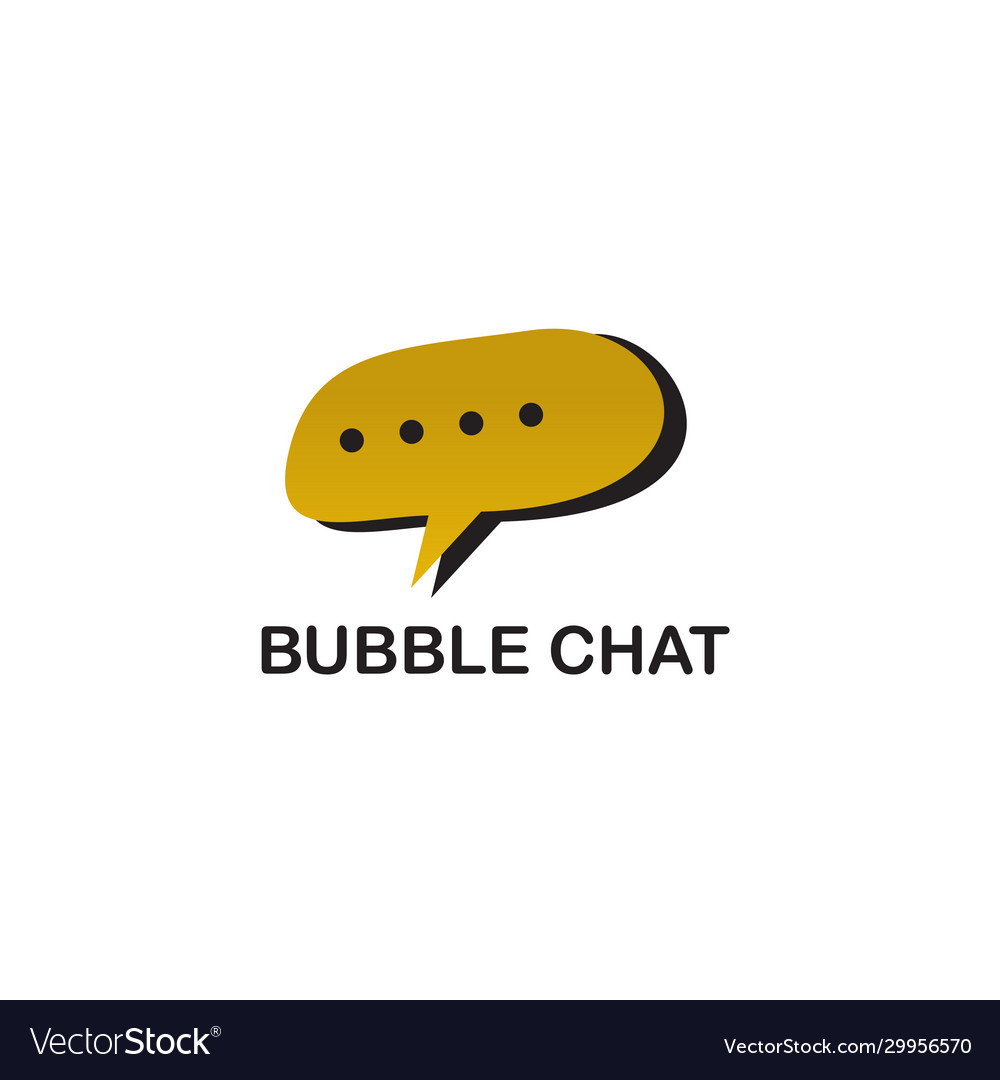 Bubble chat logo design template Royalty Free Vector Image
