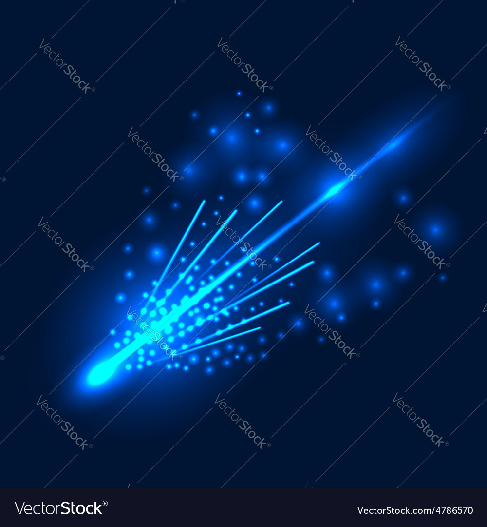 Falling comet Royalty Free Vector Image - VectorStock