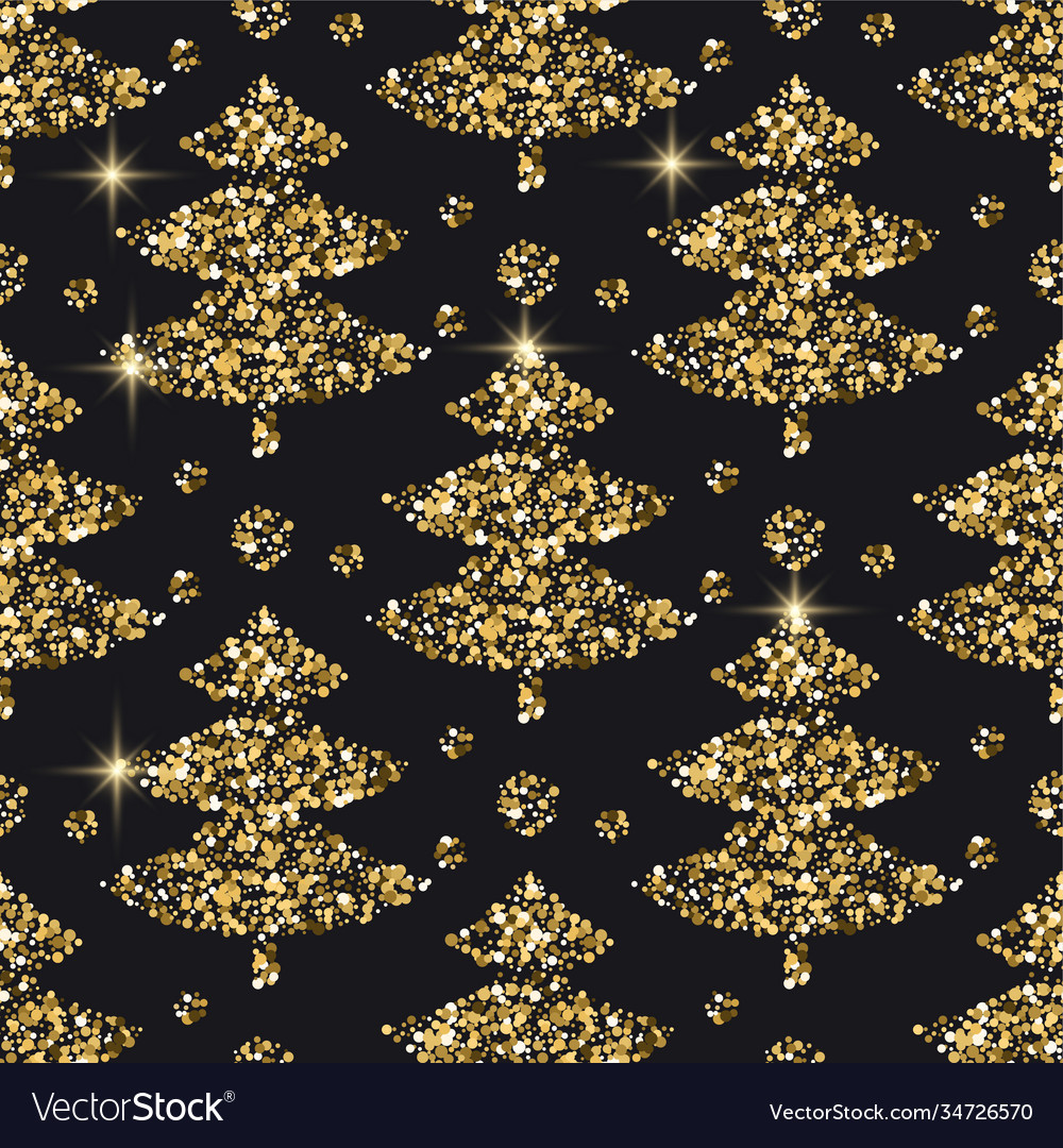 Gold glitter seamless pattern Royalty Free Vector Image