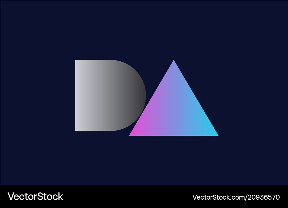 Initial alphabet letter da d a logo company icon Vector Image