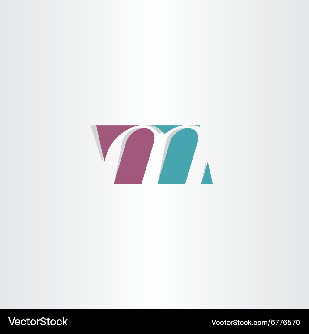 Logotype m logo letter sign symbol Royalty Free Vector Image