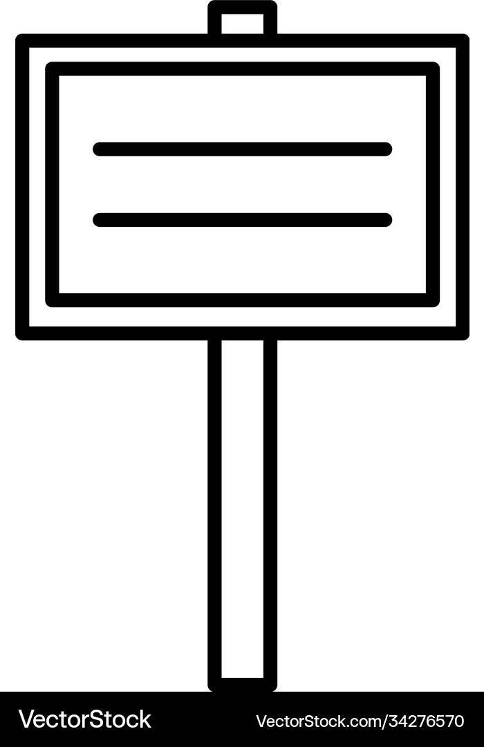 Road sign line style icon design Royalty Free Vector Image