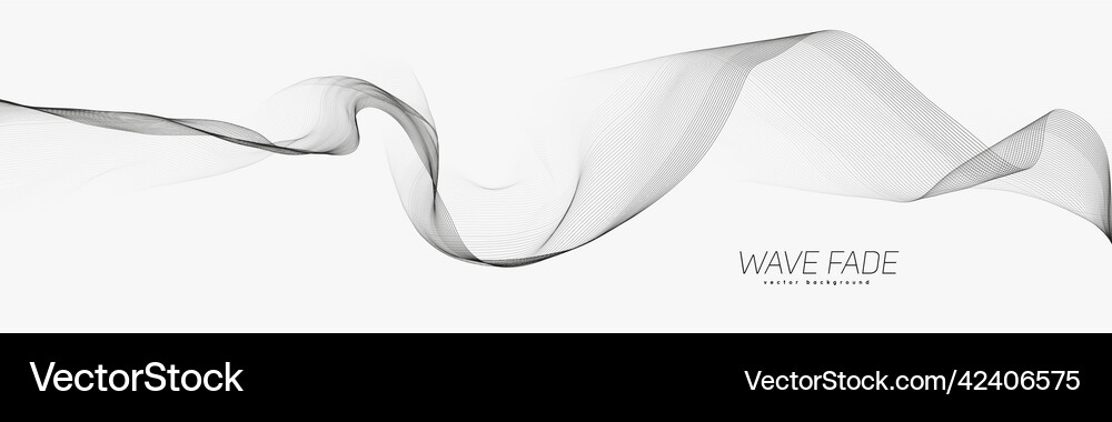 Abstract background with faded line waves warped Vector Image