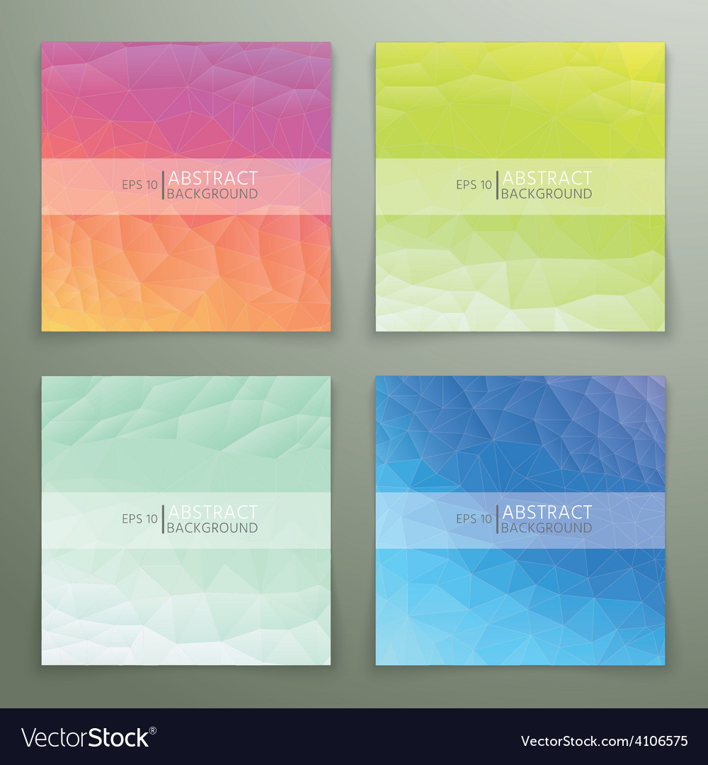 Abstract polygonal background set Royalty Free Vector Image