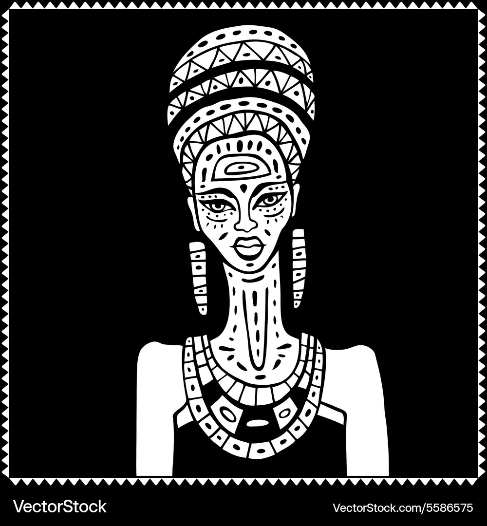 African woman portrait Royalty Free Vector Image