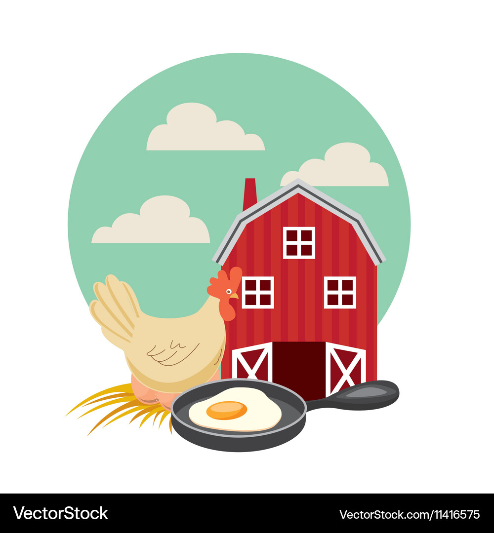 Agriculture production landscape icon Royalty Free Vector