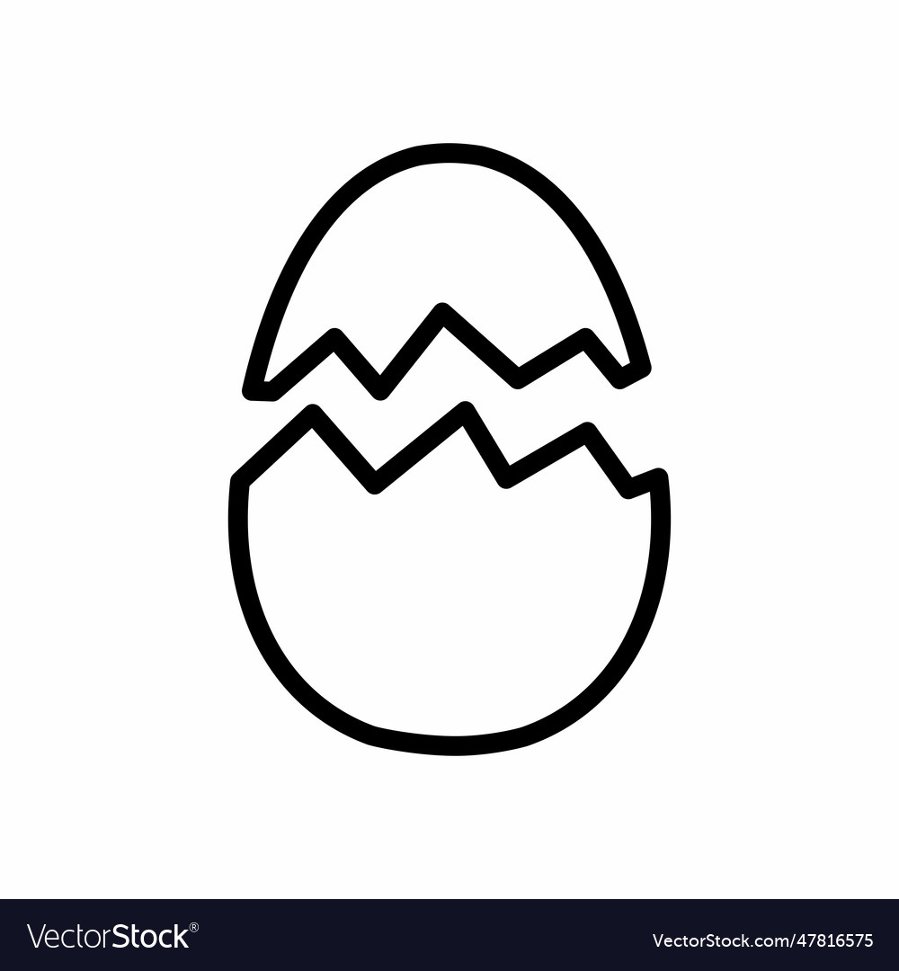 Cracked Egg Outline