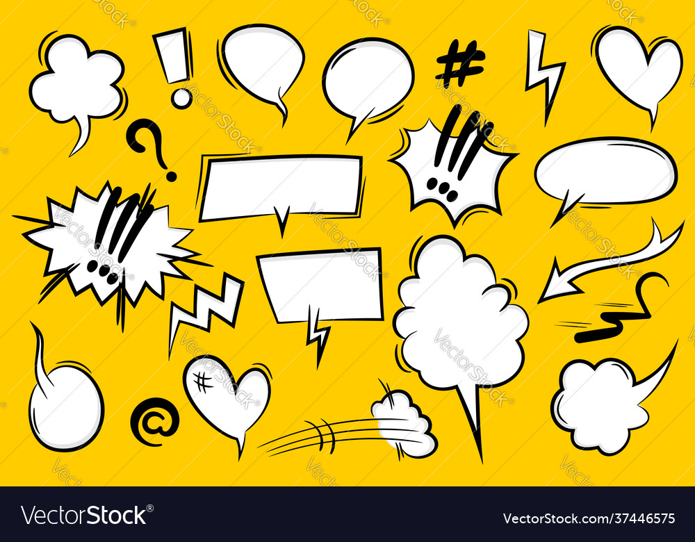 Comic book text speech bubble Royalty Free Vector Image