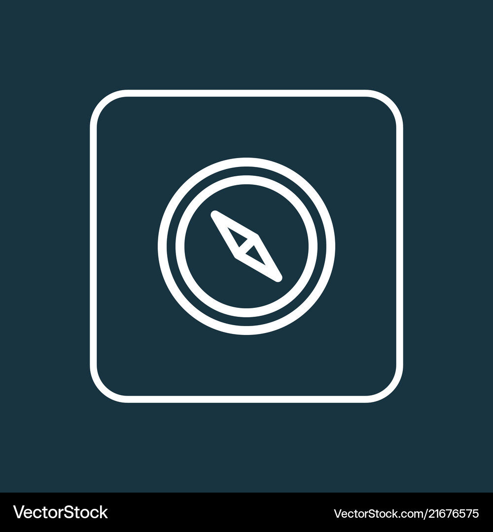 Compass icon line symbol premium quality isolated Vector Image