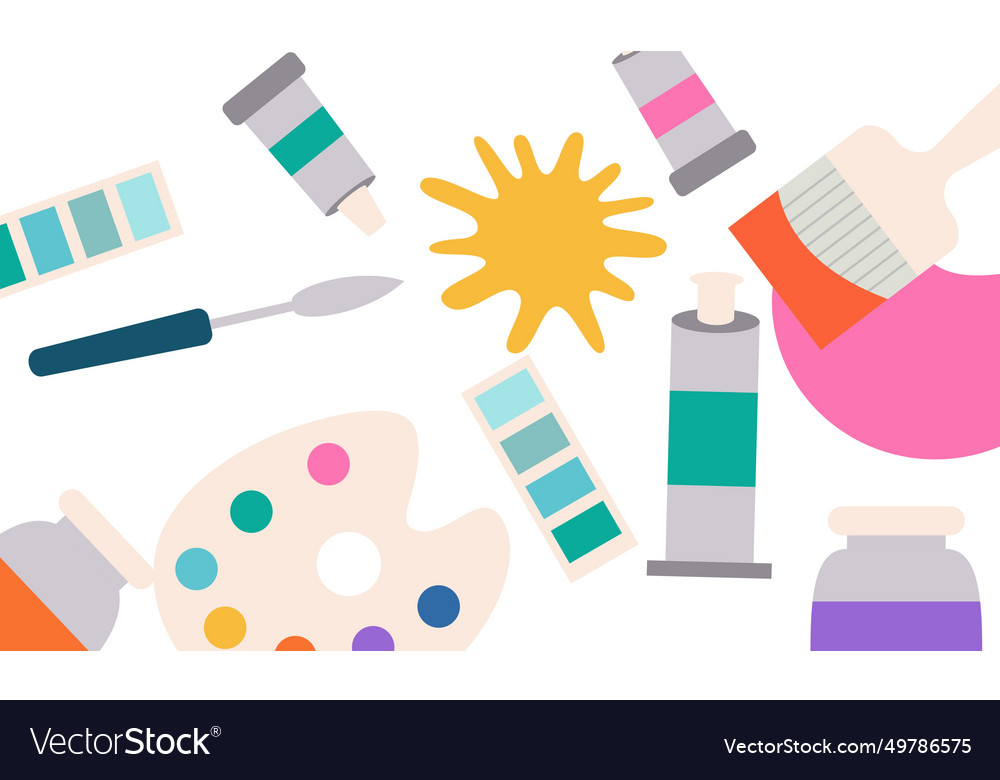 Drawing tools seamless pattern Royalty Free Vector Image