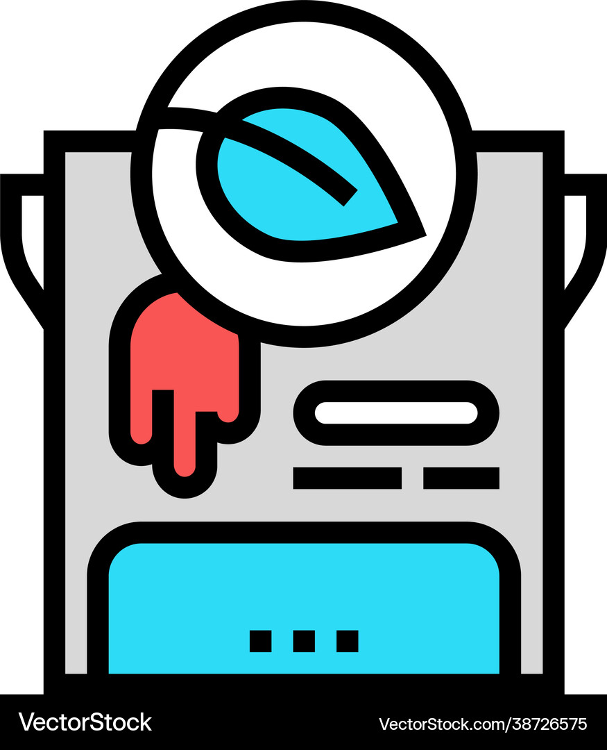 Eco conscious paint color icon Royalty Free Vector Image