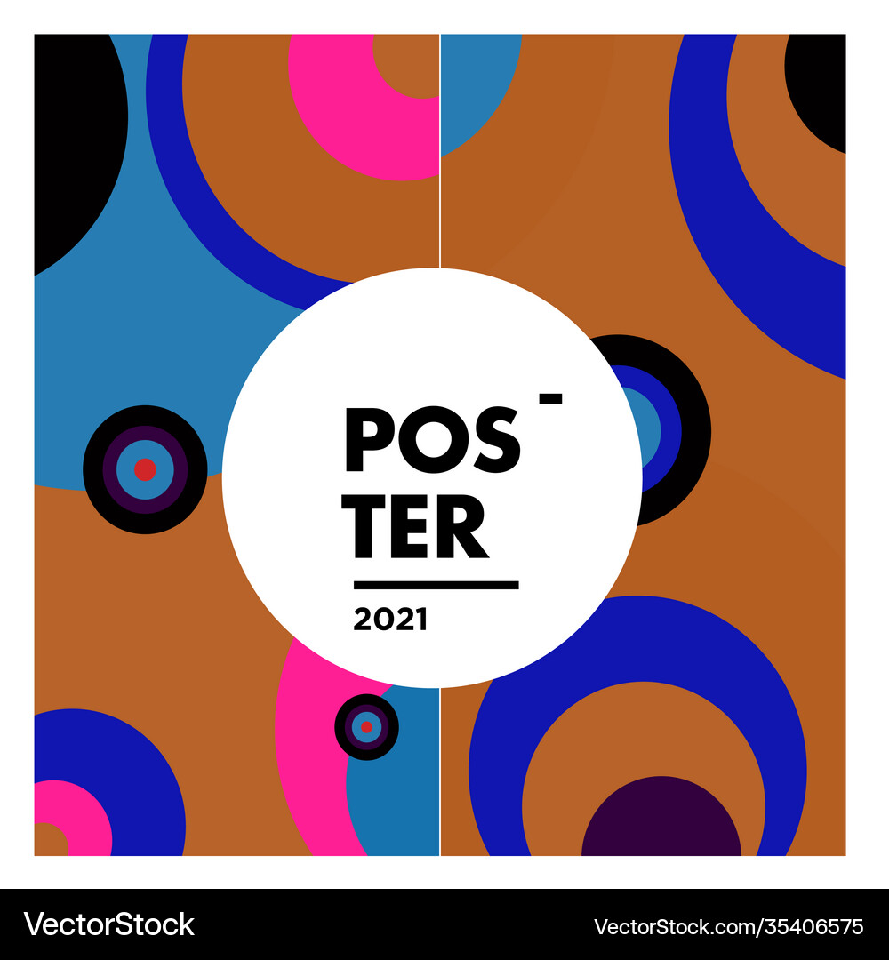 Geometric colorful pattern for poster and banner Vector Image