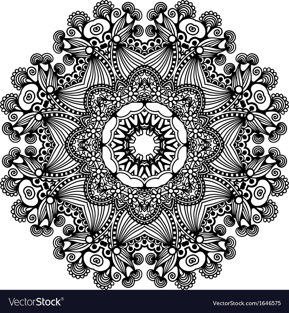 Geometric doily pattern Royalty Free Vector Image