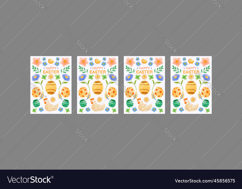 Happy easter social media stories realistic design