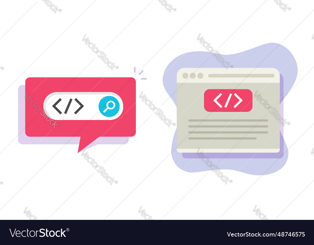 Meta tag metadata script code icon graphic Vector Image