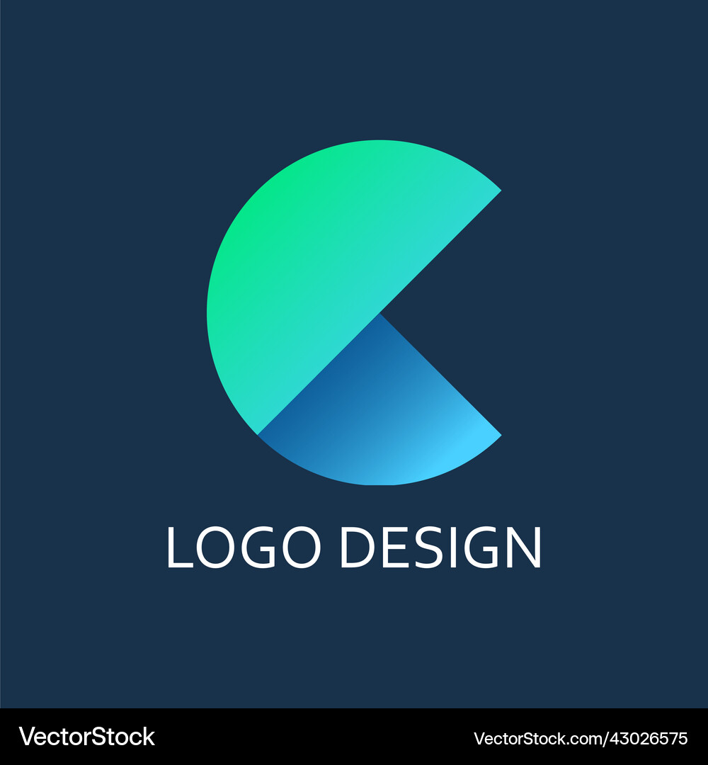 Modern letter c gradient for logo company design Vector Image