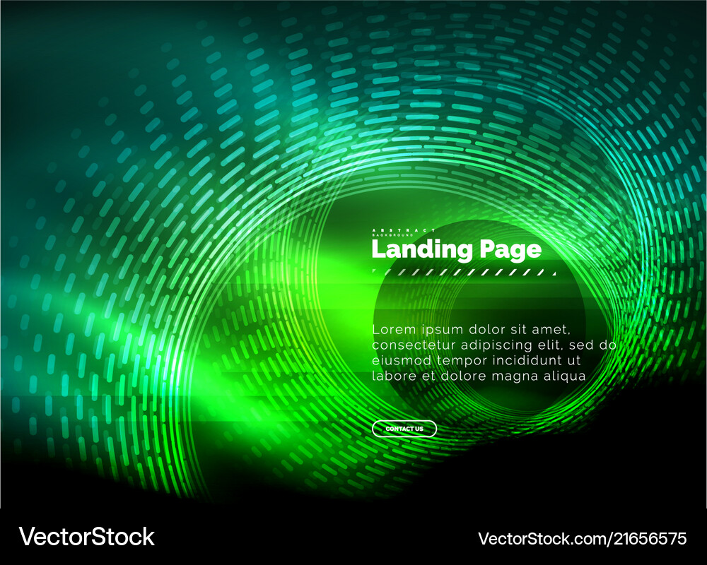 Neon glowing techno lines hi-tech futuristic Vector Image