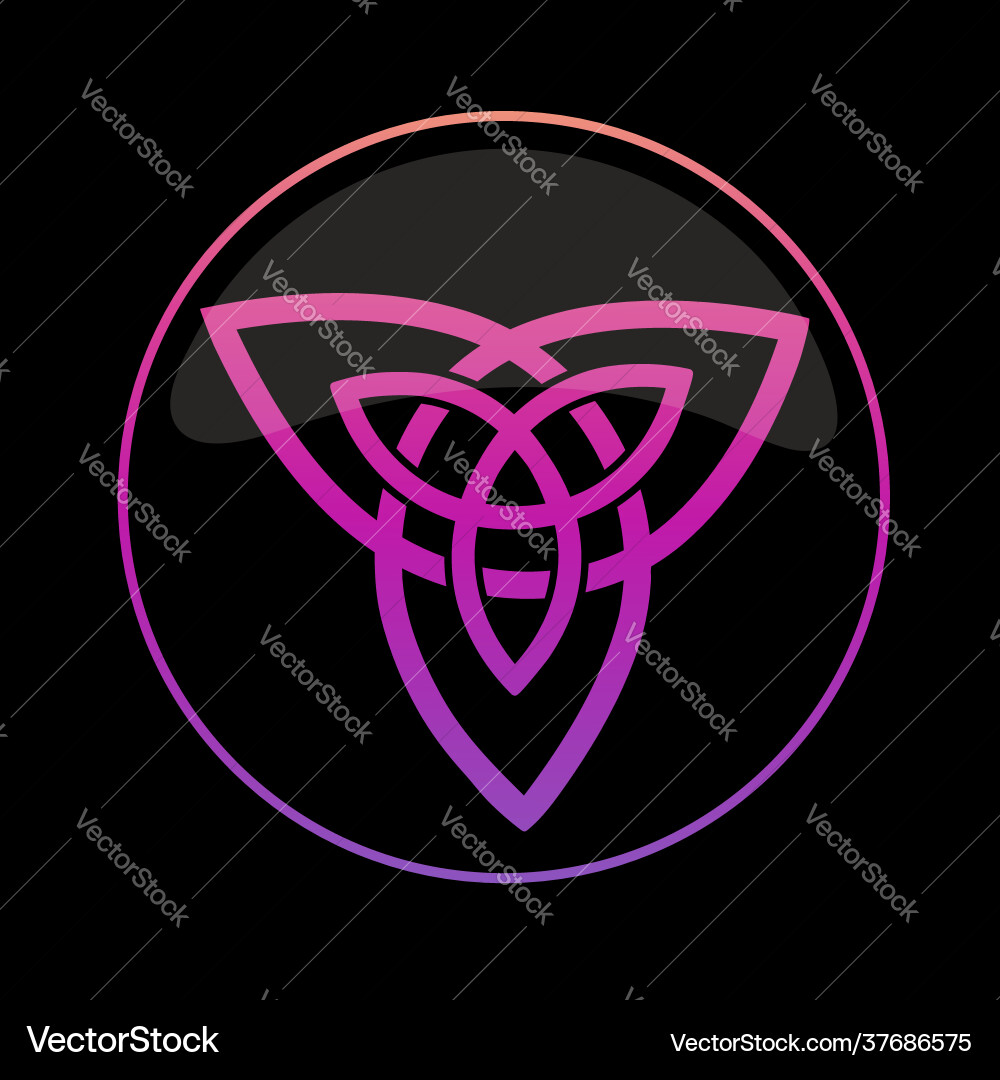 Round bright scandinavian symbol in a round frame Vector Image