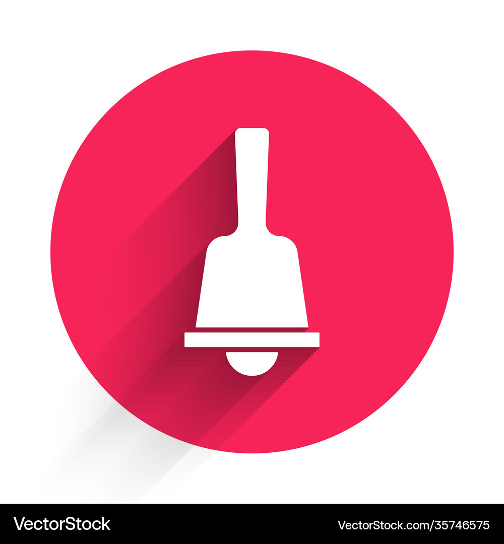White merry christmas ringing bell icon isolated Vector Image