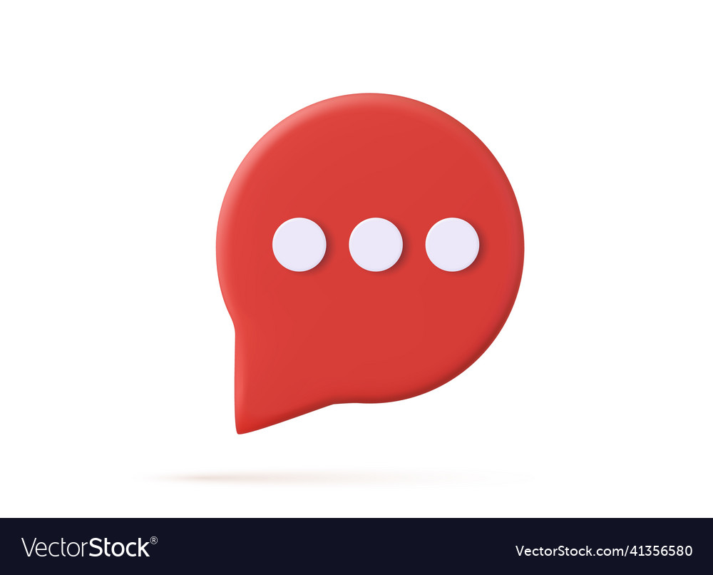 3d chat bubble Royalty Free Vector Image - VectorStock