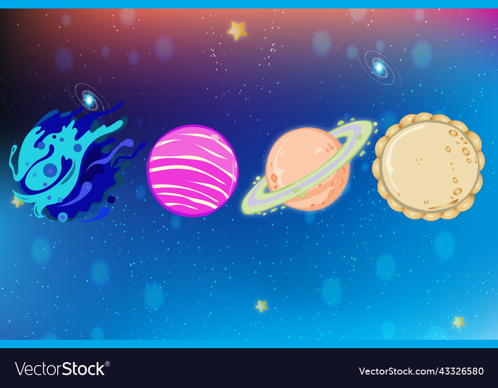 Alien planets Royalty Free Vector Image - VectorStock