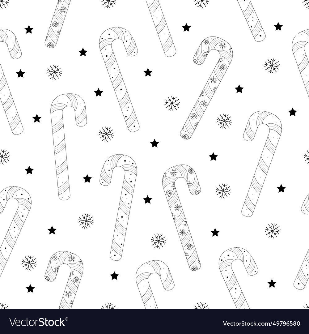 Candy canes seamless pattern Royalty Free Vector Image