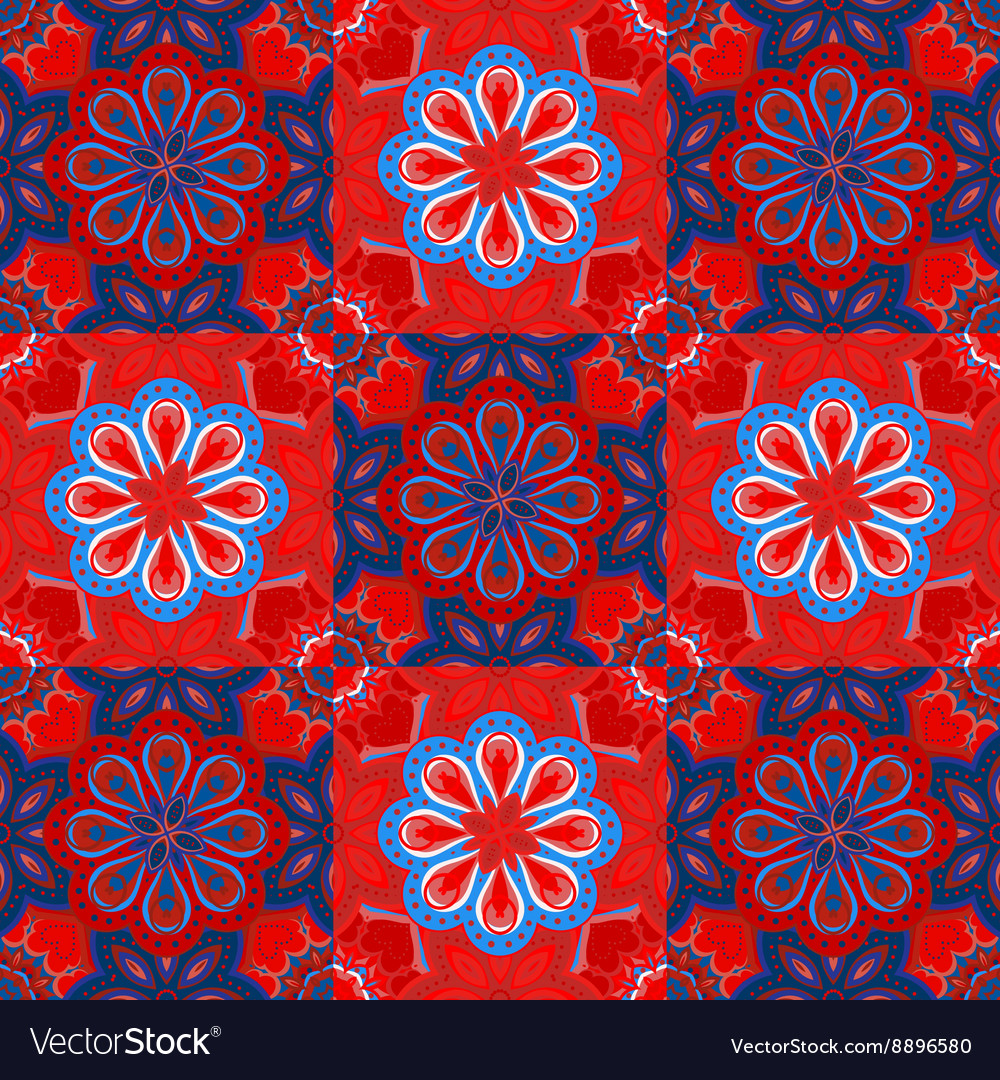 Gorgeous seamless pattern from dark blue Vector Image