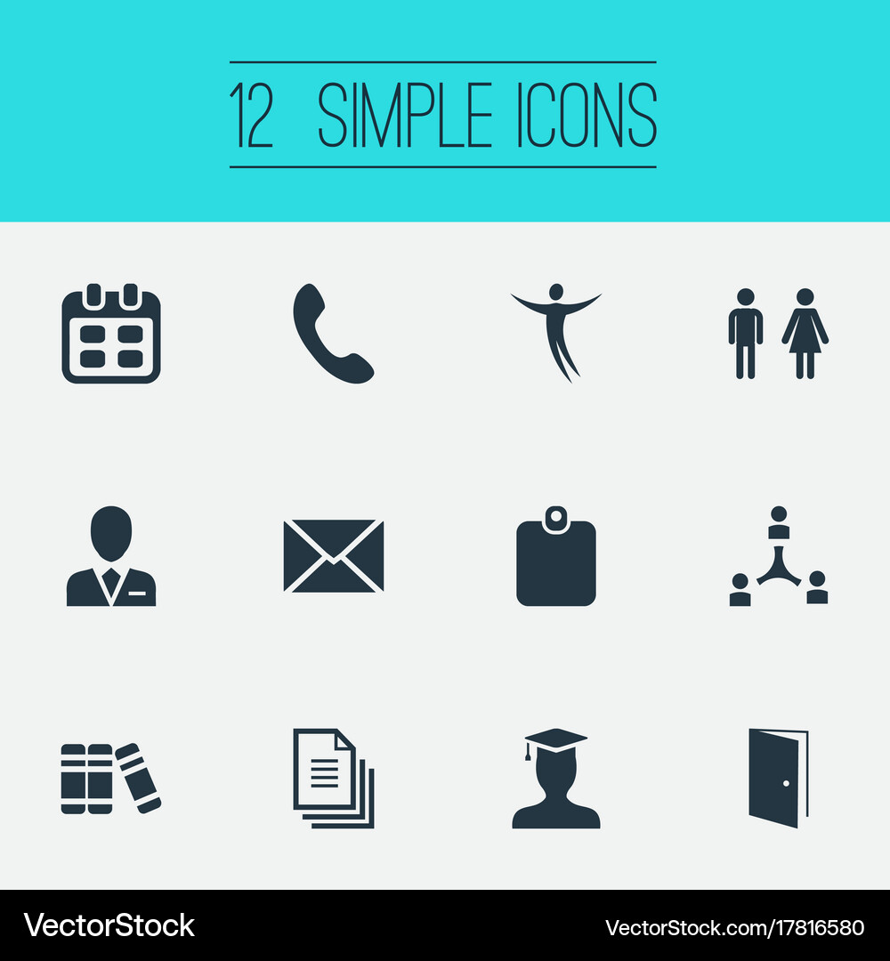 Set of simple resources icons Royalty Free Vector Image