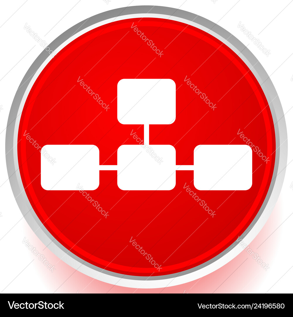 Topological hierarchical diagram icon multilevel Vector Image