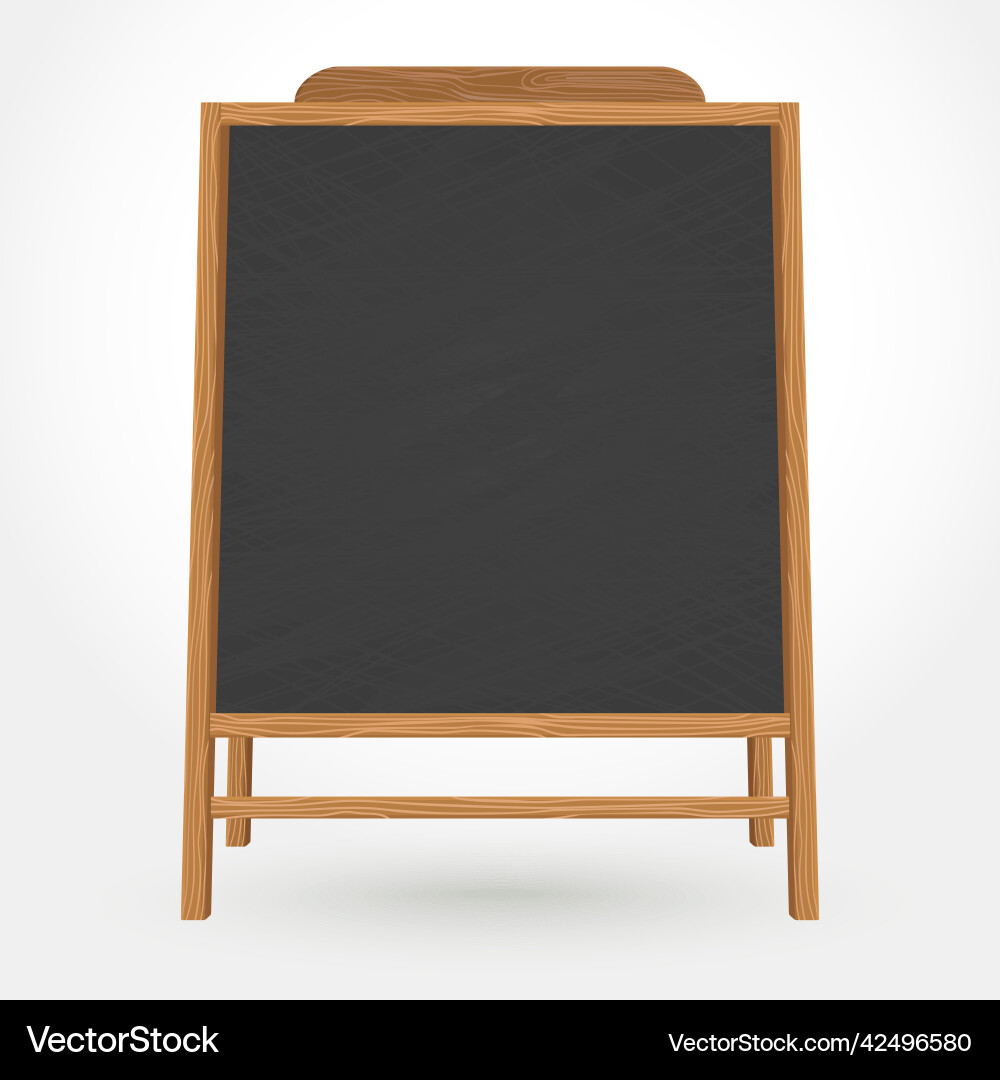 Wooden blackboard with chalk cafe menu Royalty Free Vector