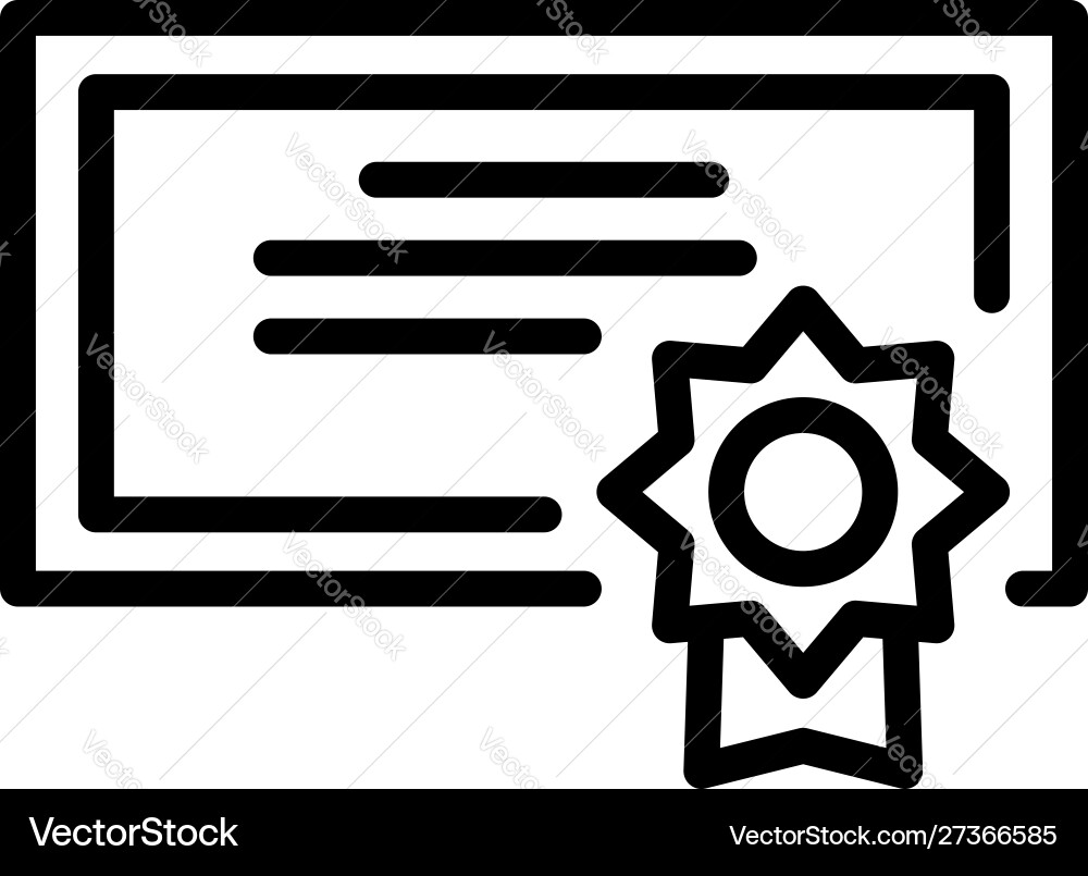 Arrest warrant icon outline style Royalty Free Vector Image