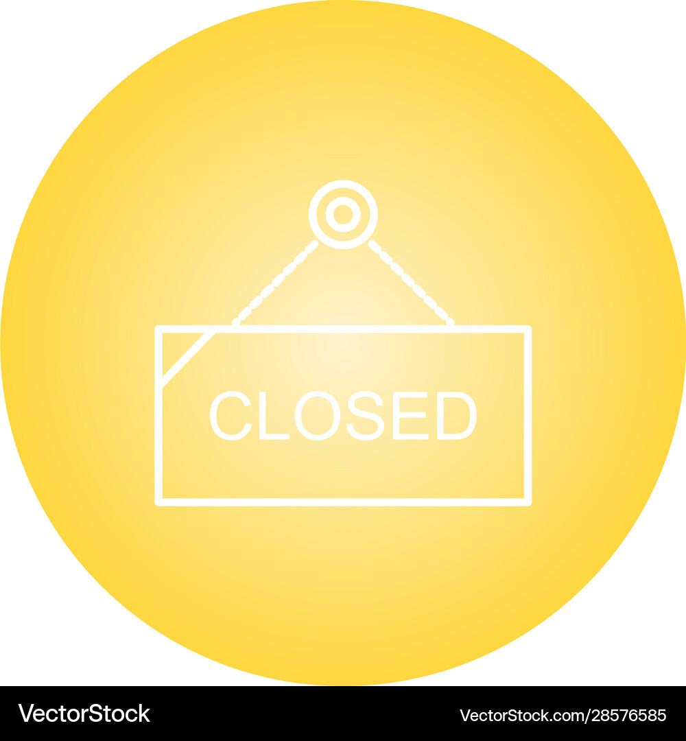 Beautiful closed tag line icon Royalty Free Vector Image