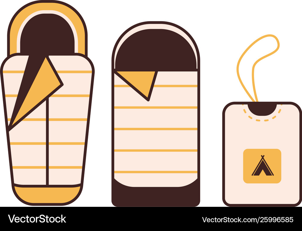 Camping sleeping bag Royalty Free Vector Image