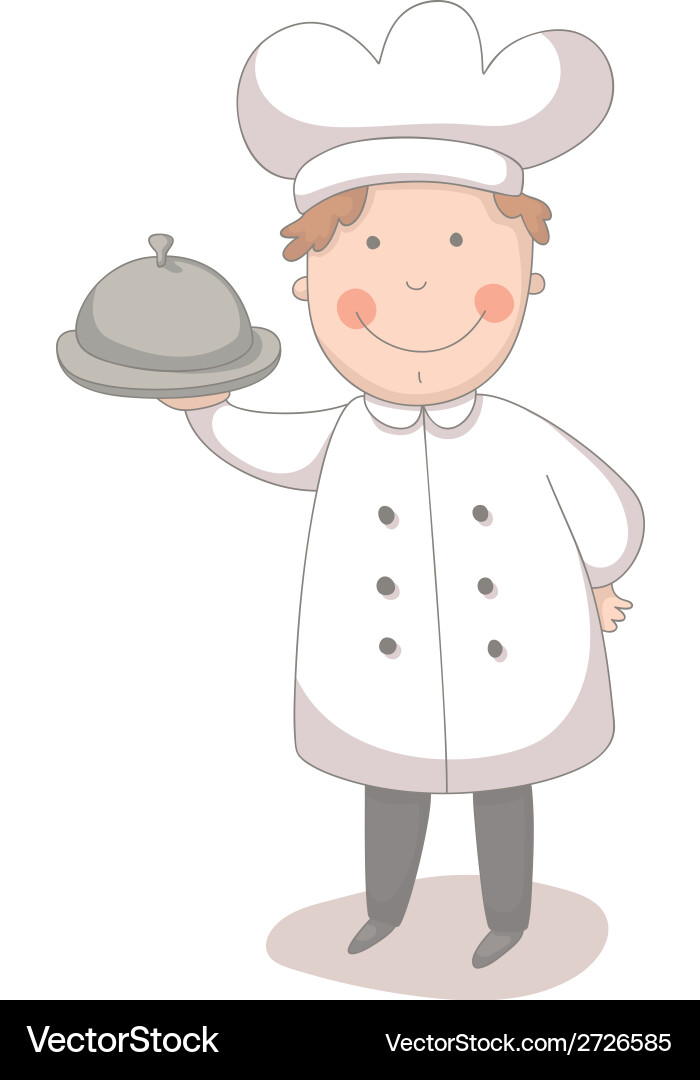 Cartoon of cook Royalty Free Vector Image - VectorStock