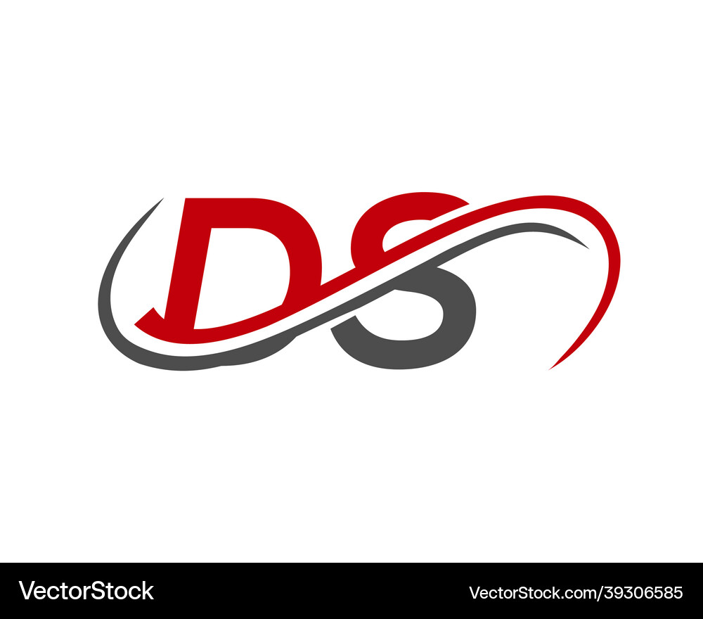 Ds letter linked business logo design Royalty Free Vector