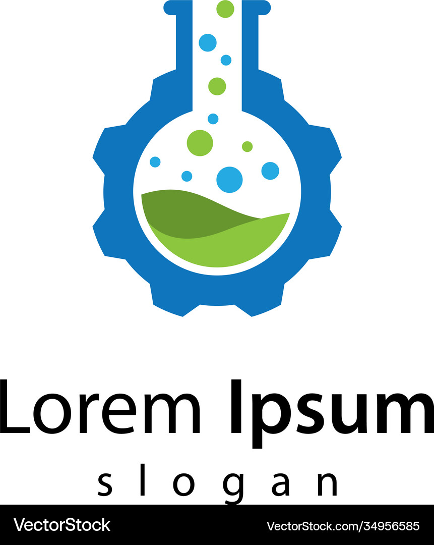 Gear lab logo images Royalty Free Vector Image