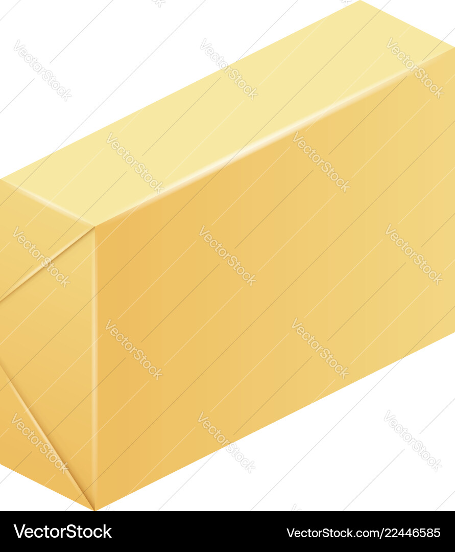 Pack of butter icon realistic style Royalty Free Vector