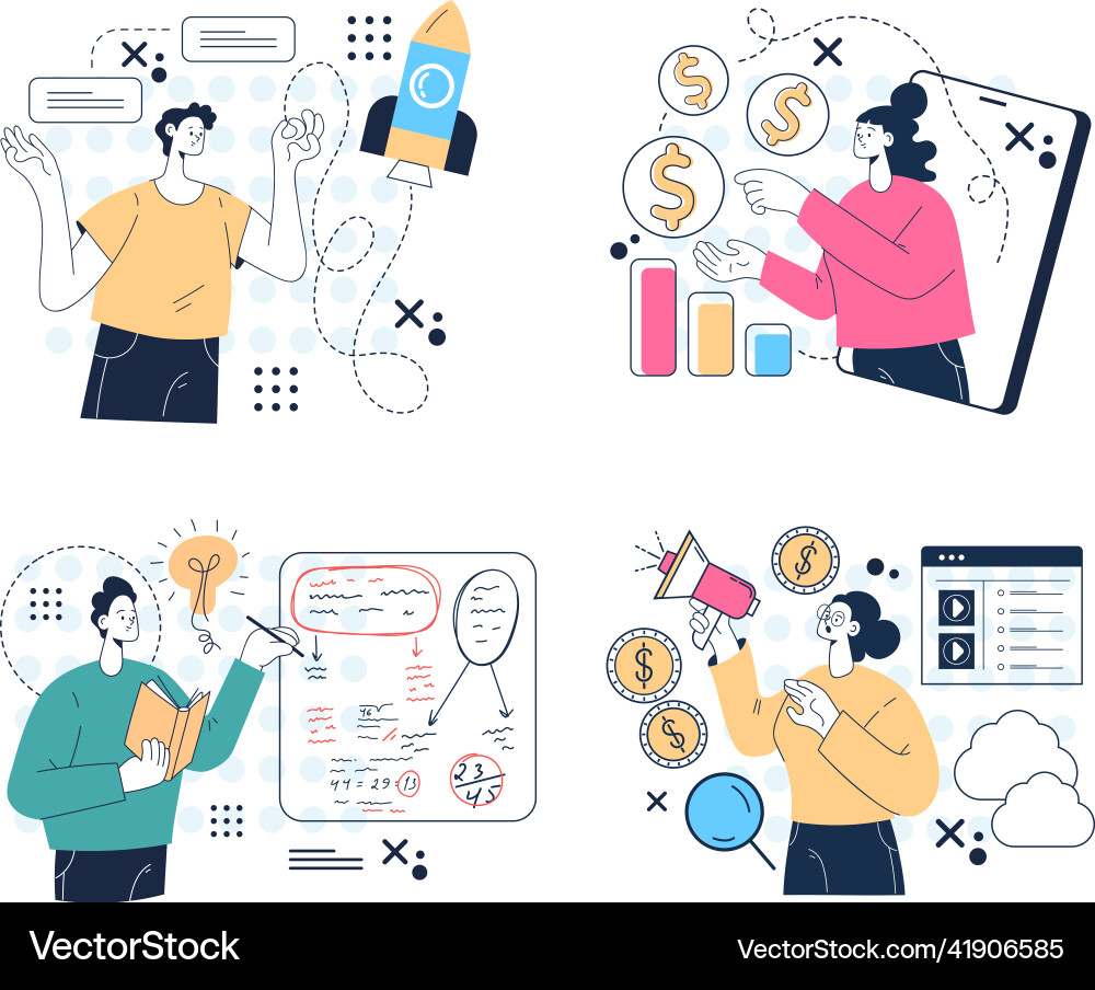 Start up new business project graphic Royalty Free Vector