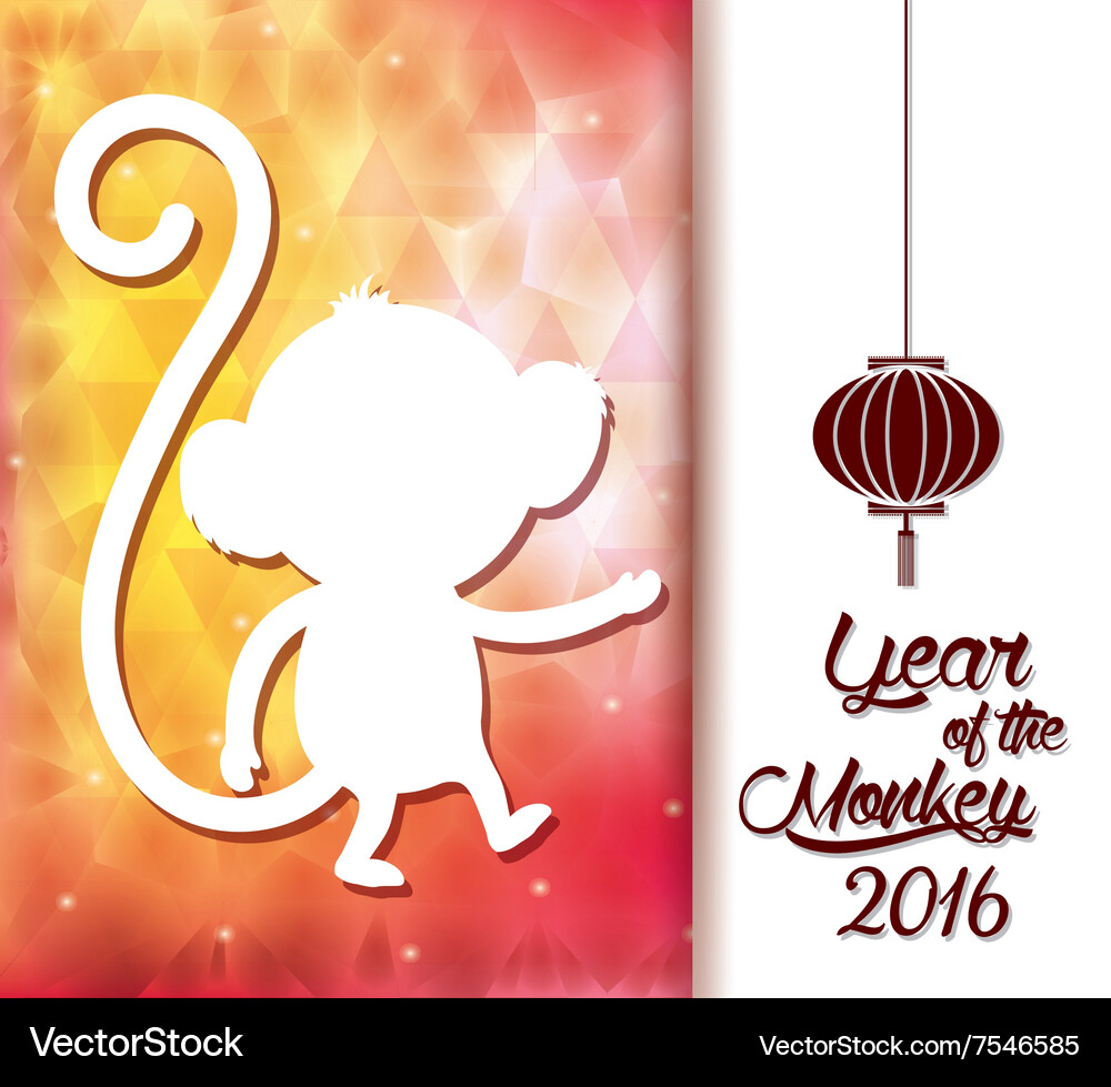 Year of the monkey design Royalty Free Vector Image
