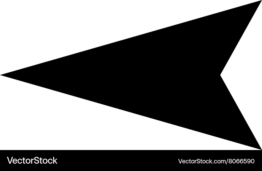 Arrowhead left flat icon Royalty Free Vector Image