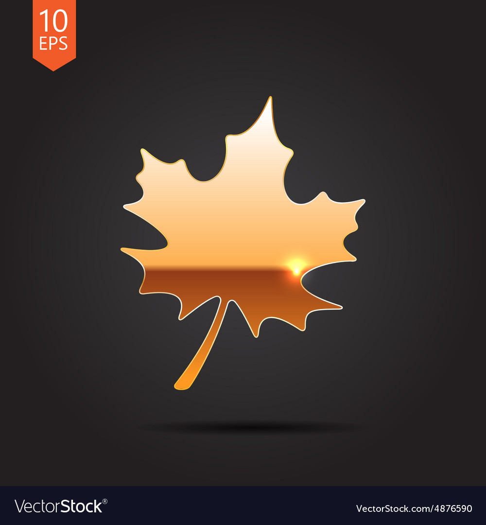 Maple leaf icon eps10 Royalty Free Vector Image