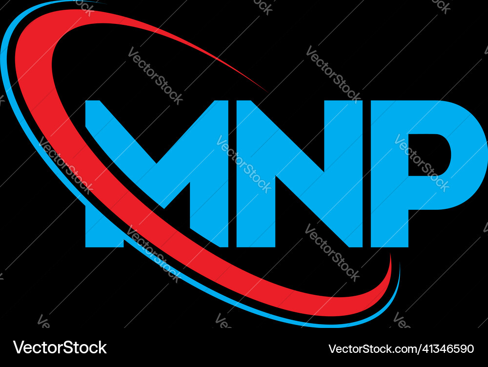 Mnp logo letter letter logo design Royalty Free Vector Image
