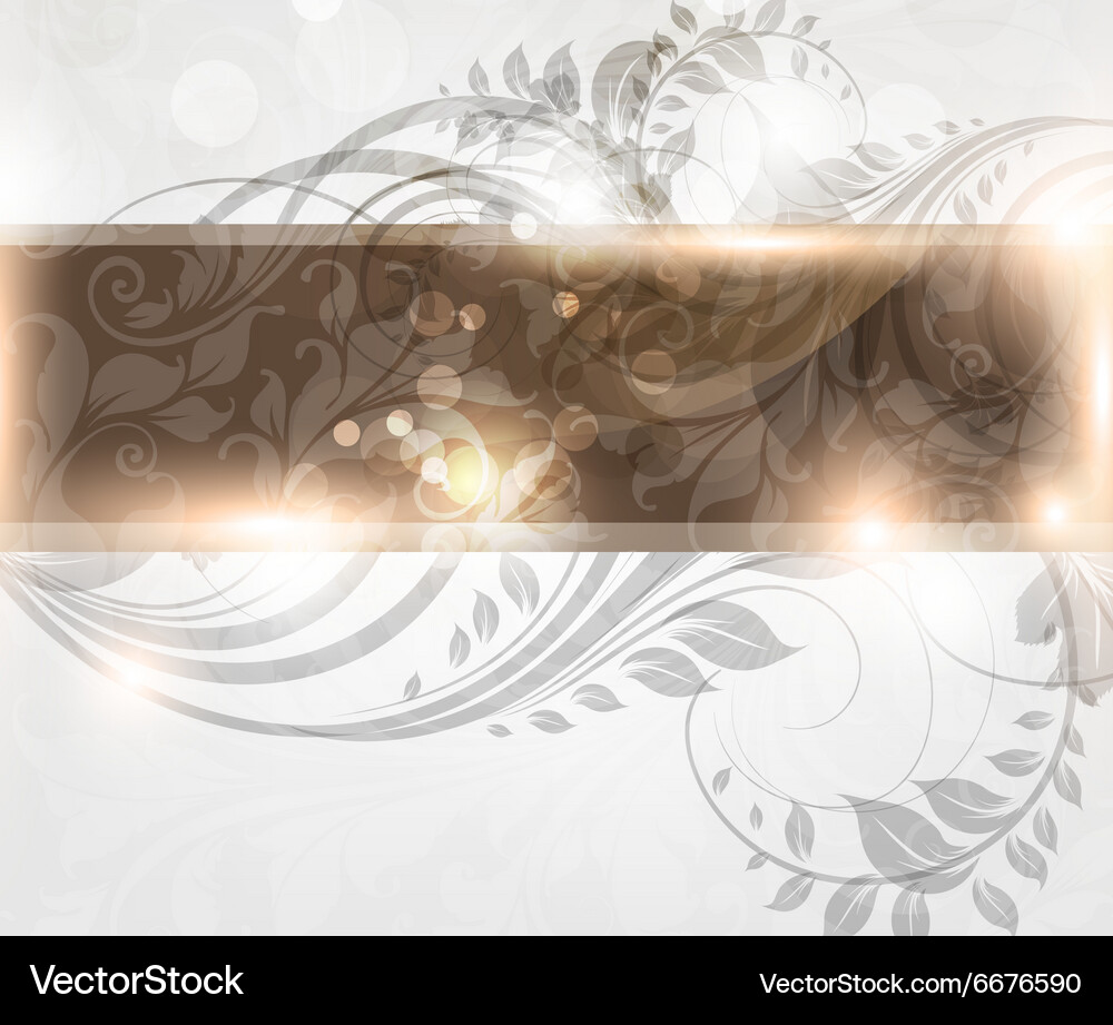 Seamless white floral spring wallpaper with banner