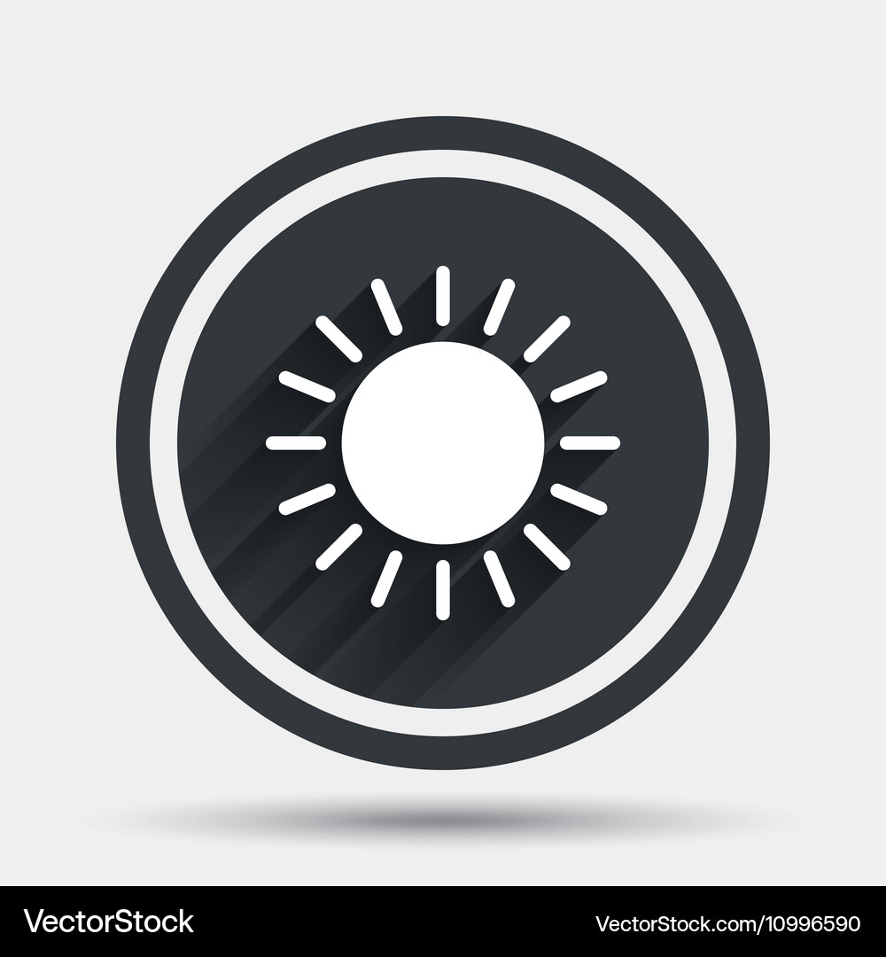 Sun icon sunlight summer symbol Royalty Free Vector Image
