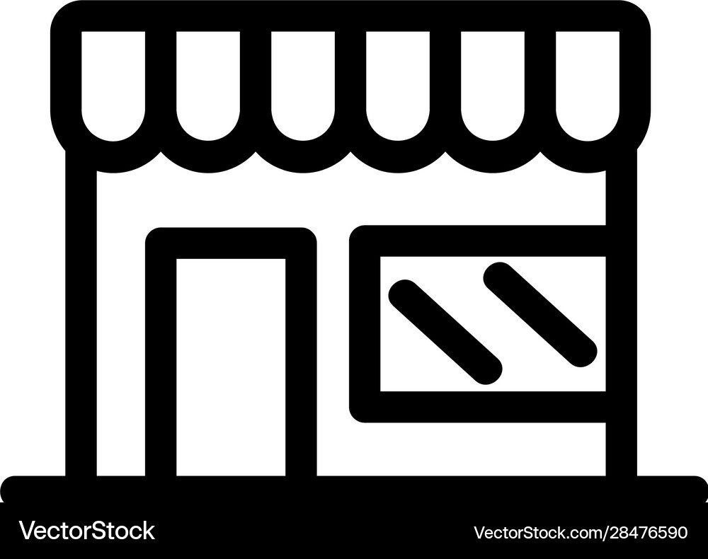 Trading shop is an icon isolated Royalty Free Vector Image