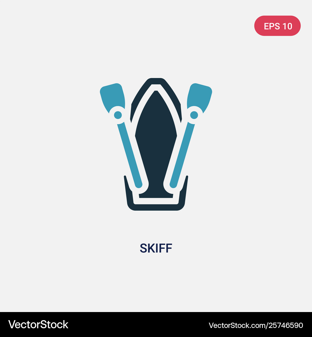 Two color skiff icon from nautical concept Vector Image